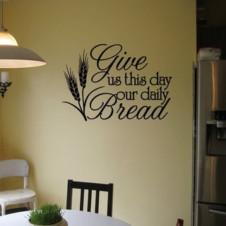 Give Us This Day Our Daily Bread Vinyl Wal Decal Bible Verse 15" x 23" - Bed Bath & Beyond ...